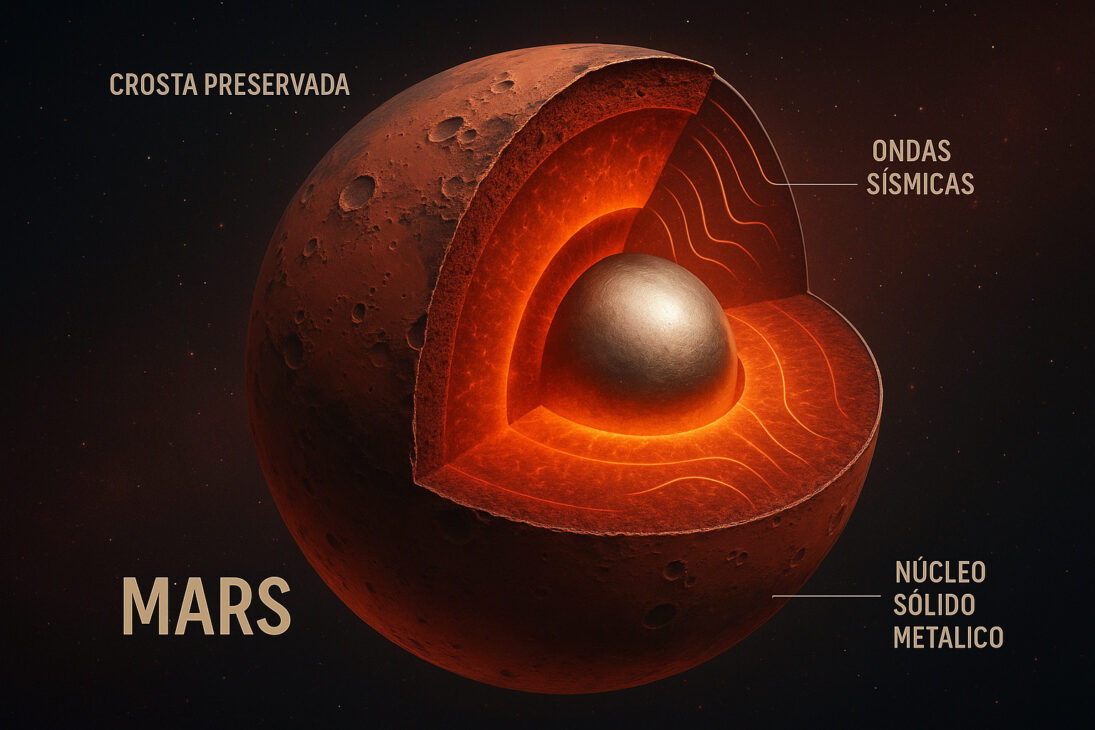Earthquakes on Mars reveal a solid core and a crust frozen in time ...