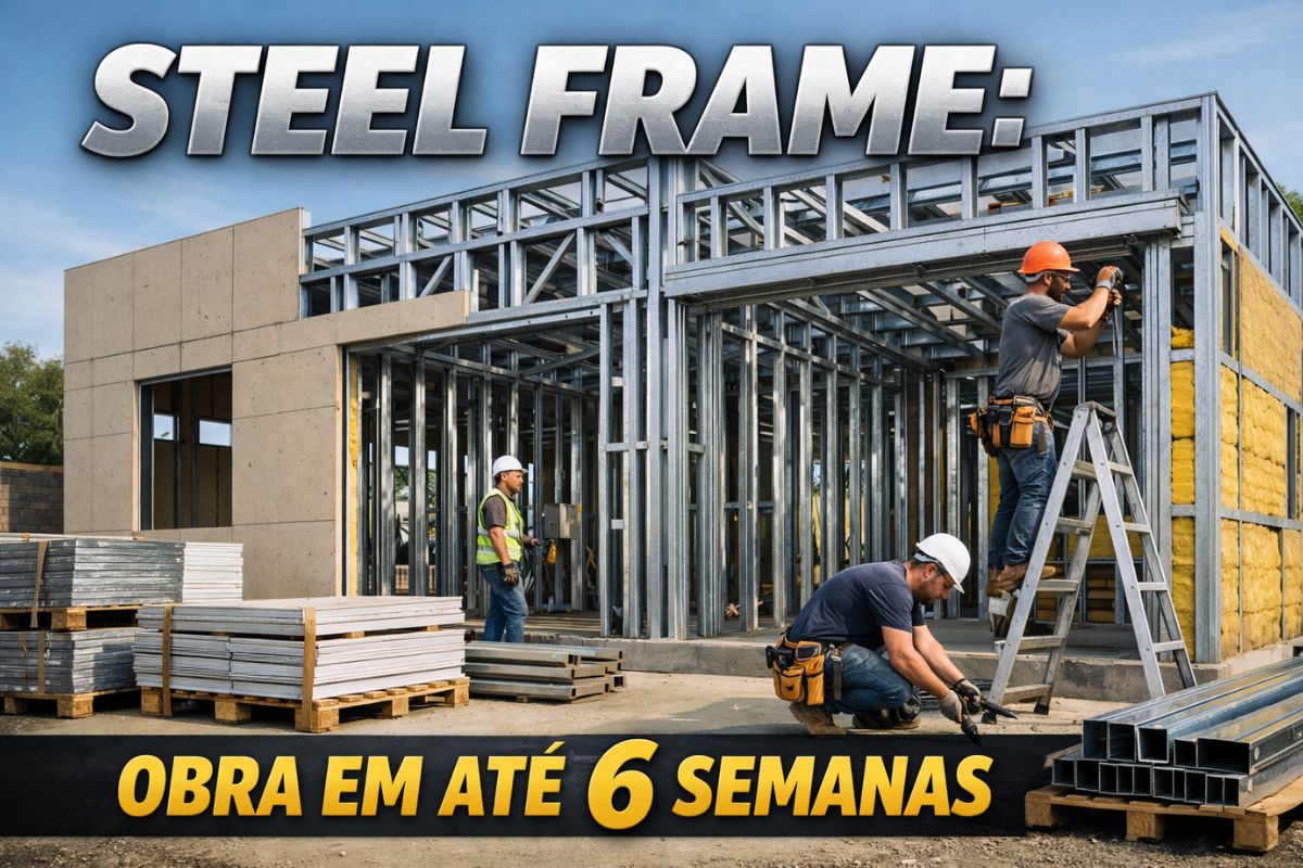 Nova casa de steel frame vira lego gigante de verdade, levíssima, sem ...