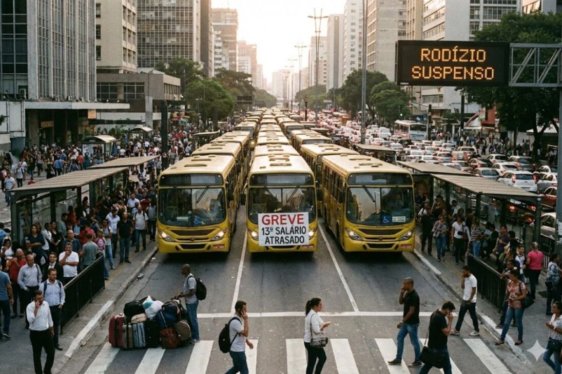 Paralisação de ônibus em São Paulo afeta 3,3 milhões de passageiros ...