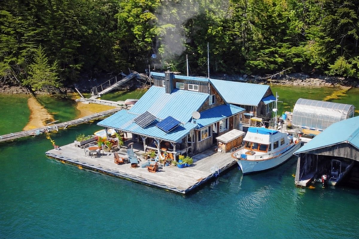 Casal vive há décadas em casa flutuante totalmente off-grid, acessível ...