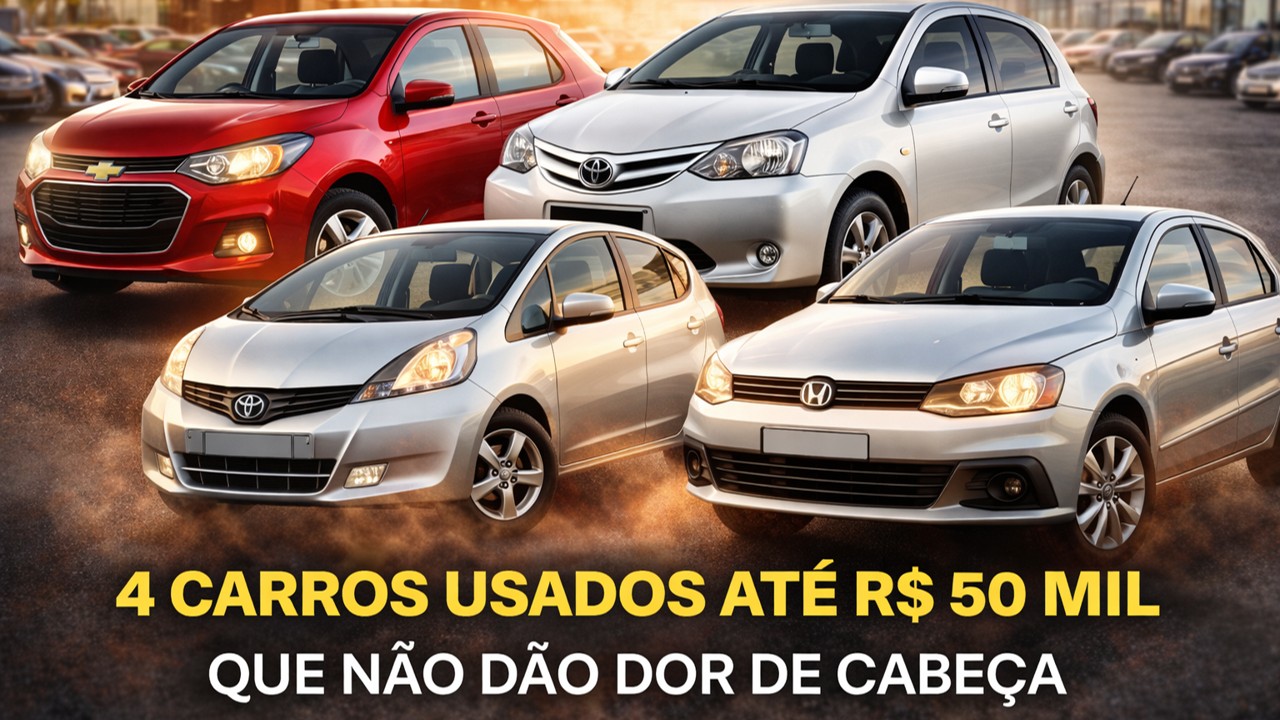 4 carros usados até R$ 50 mil que não dão dor de cabeça ao motorista ...