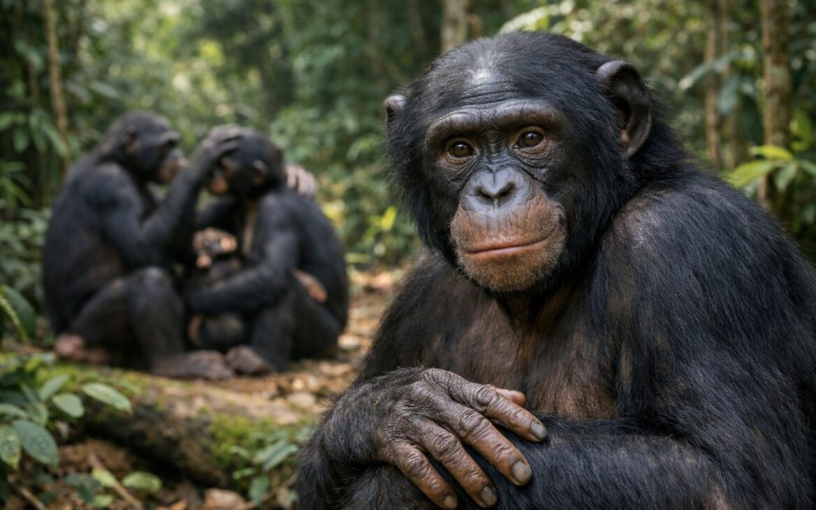 Novo estudo revela que os Bonobos, primatas que compartilham quase 99% ...