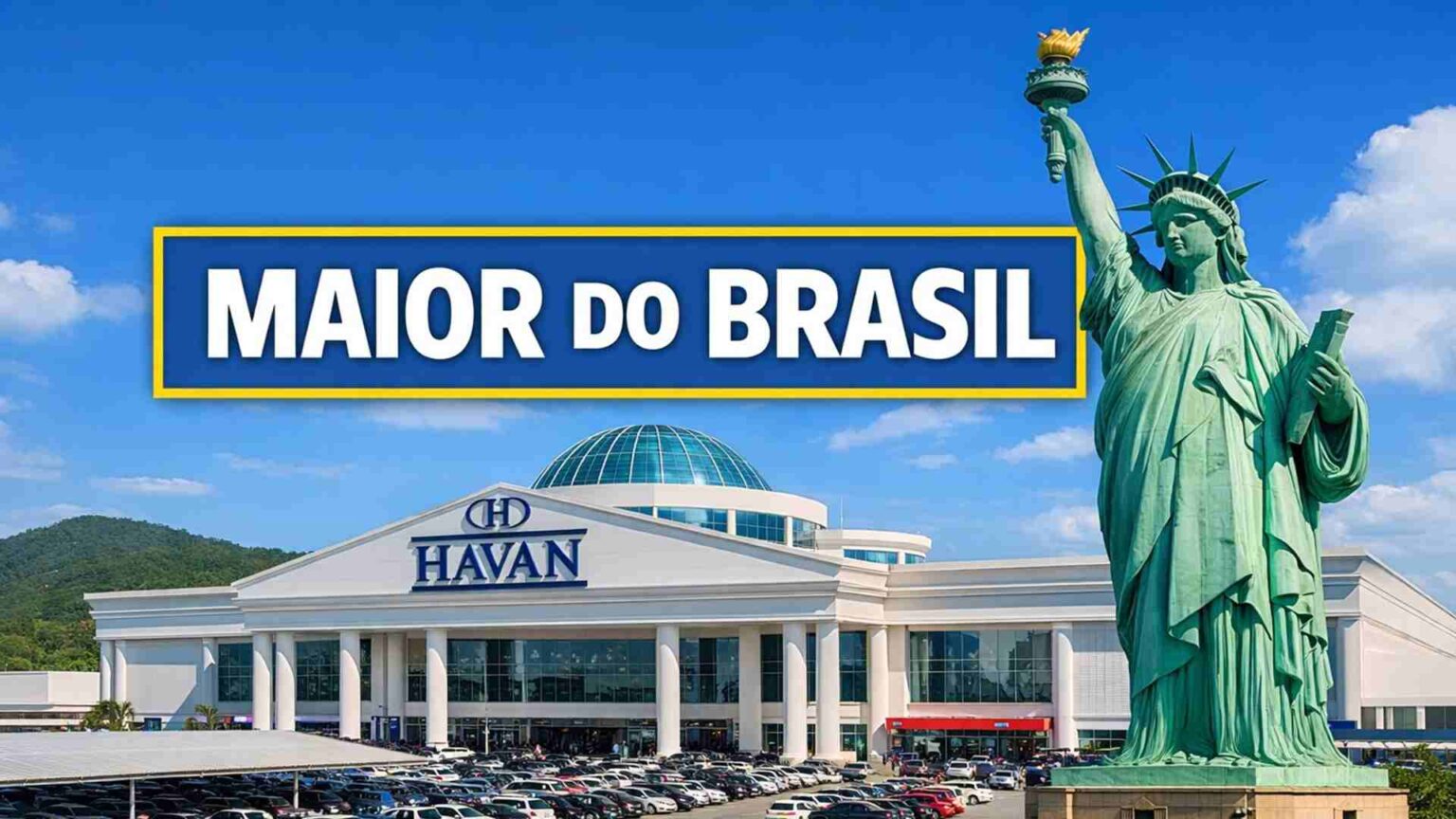 Essa é a maior megaloja da Havan do Brasil, um complexo comercial com ...
