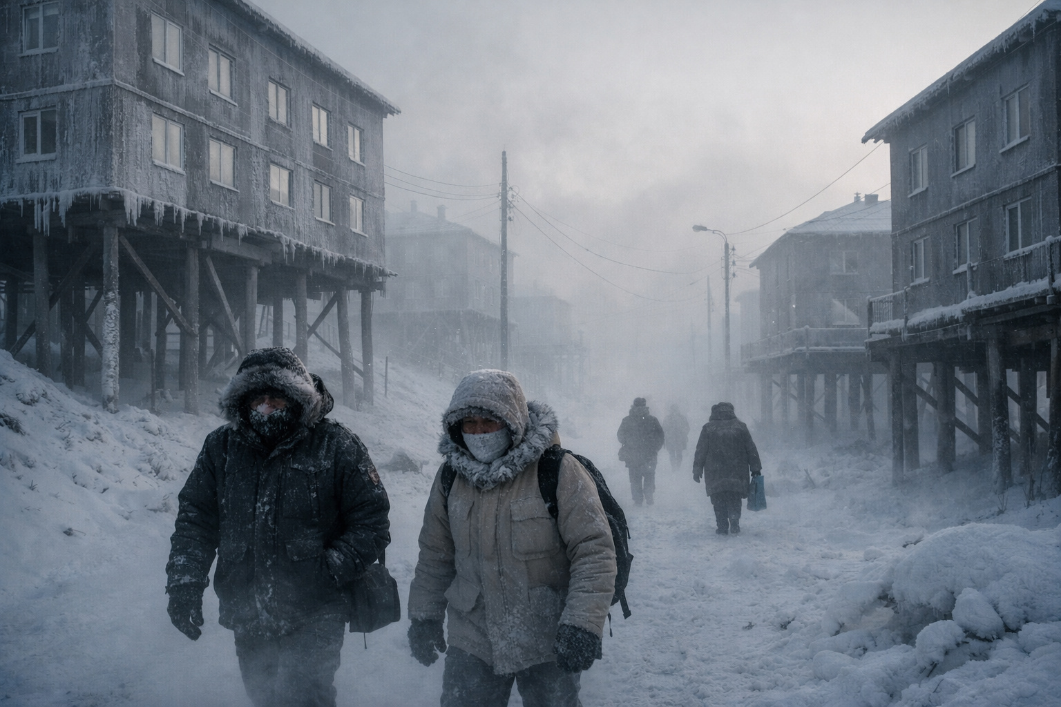 At -60°C, inhabitants of Siberia live on continuous permafrost, keep ...