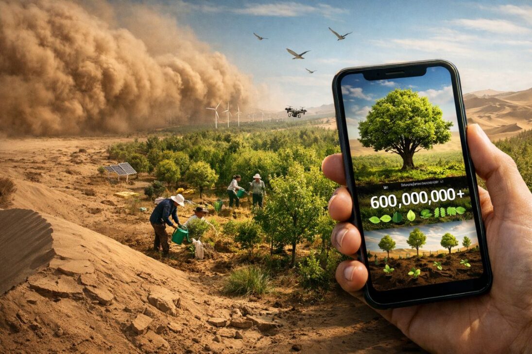 Aplicativo de celular faz deserto da China recuar: usuários plantam ...