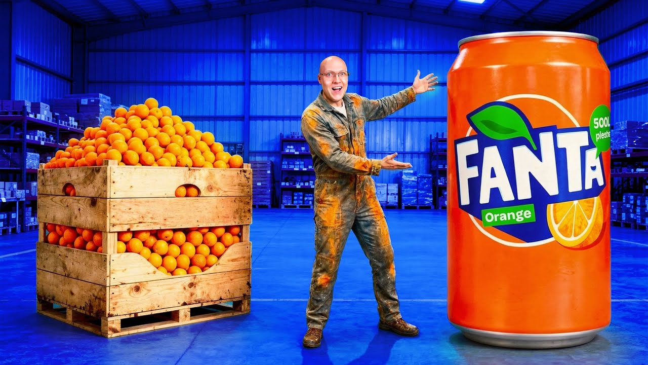 Man makes giant Fanta using a ton of oranges and spends five days ...