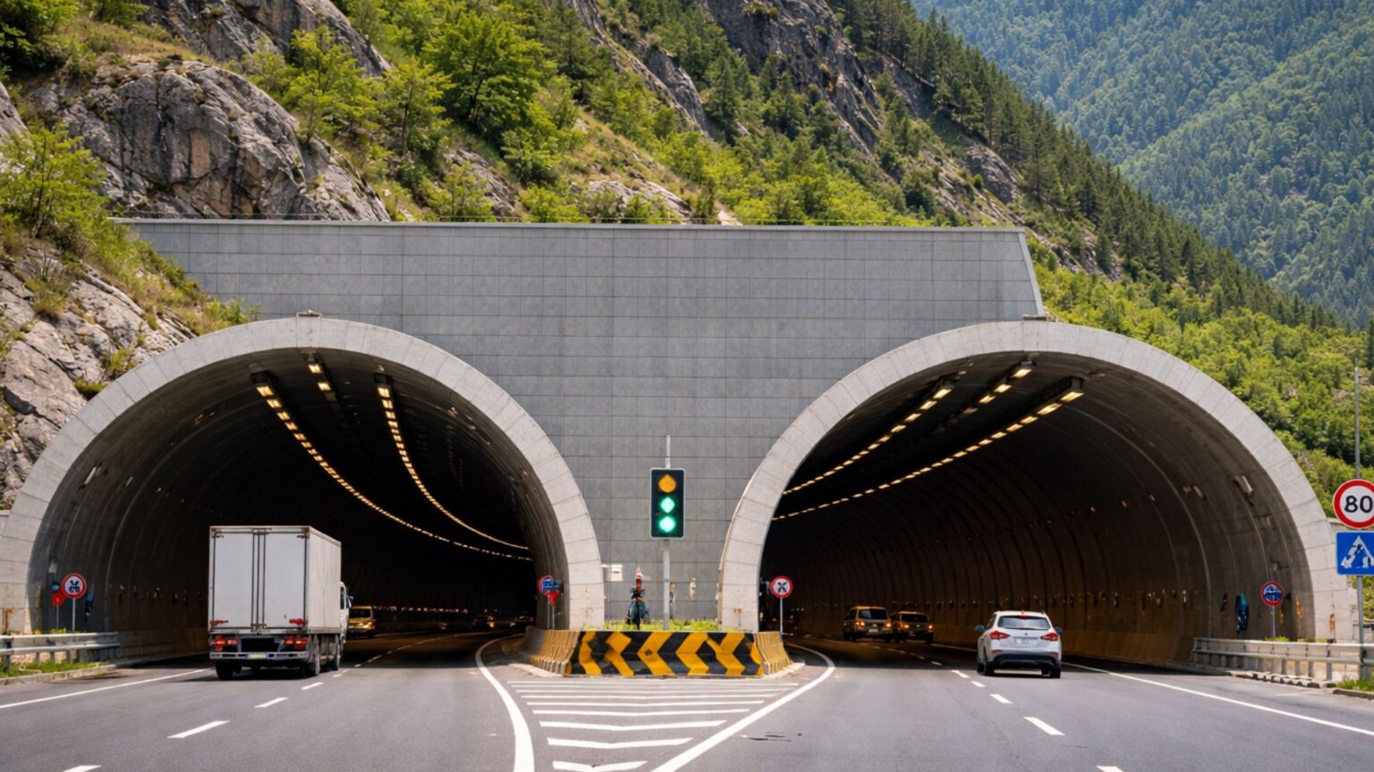 Um túnel de 14,5 quilômetros avança sob as montanhas e promete encurtar ...