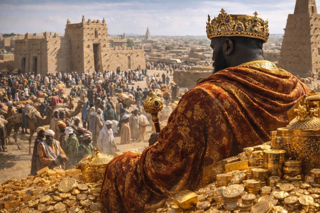 O homem mais rico do mundo, Mansa Musa, governou o Império do Mali no ...