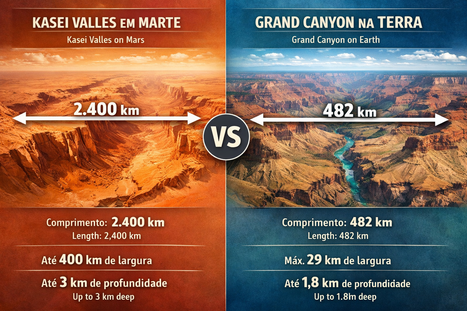 Com 2.400 km de extensão e quedas de até 500 metros, Kasei Valles em ...