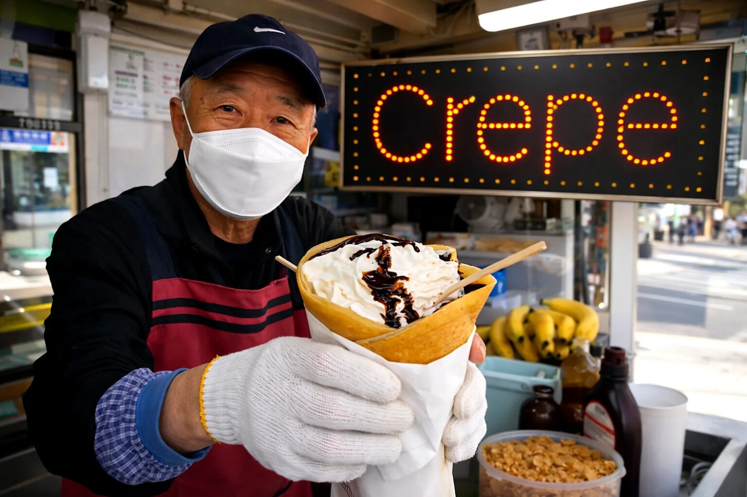 The Crepe Man! He became famous for selling 300 crepes every day at a ...