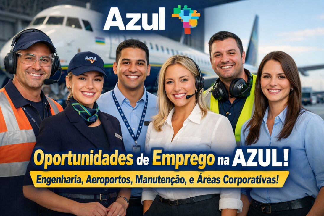 Azul companhia aérea disponibiliza vagas de emprego em engenharia ...