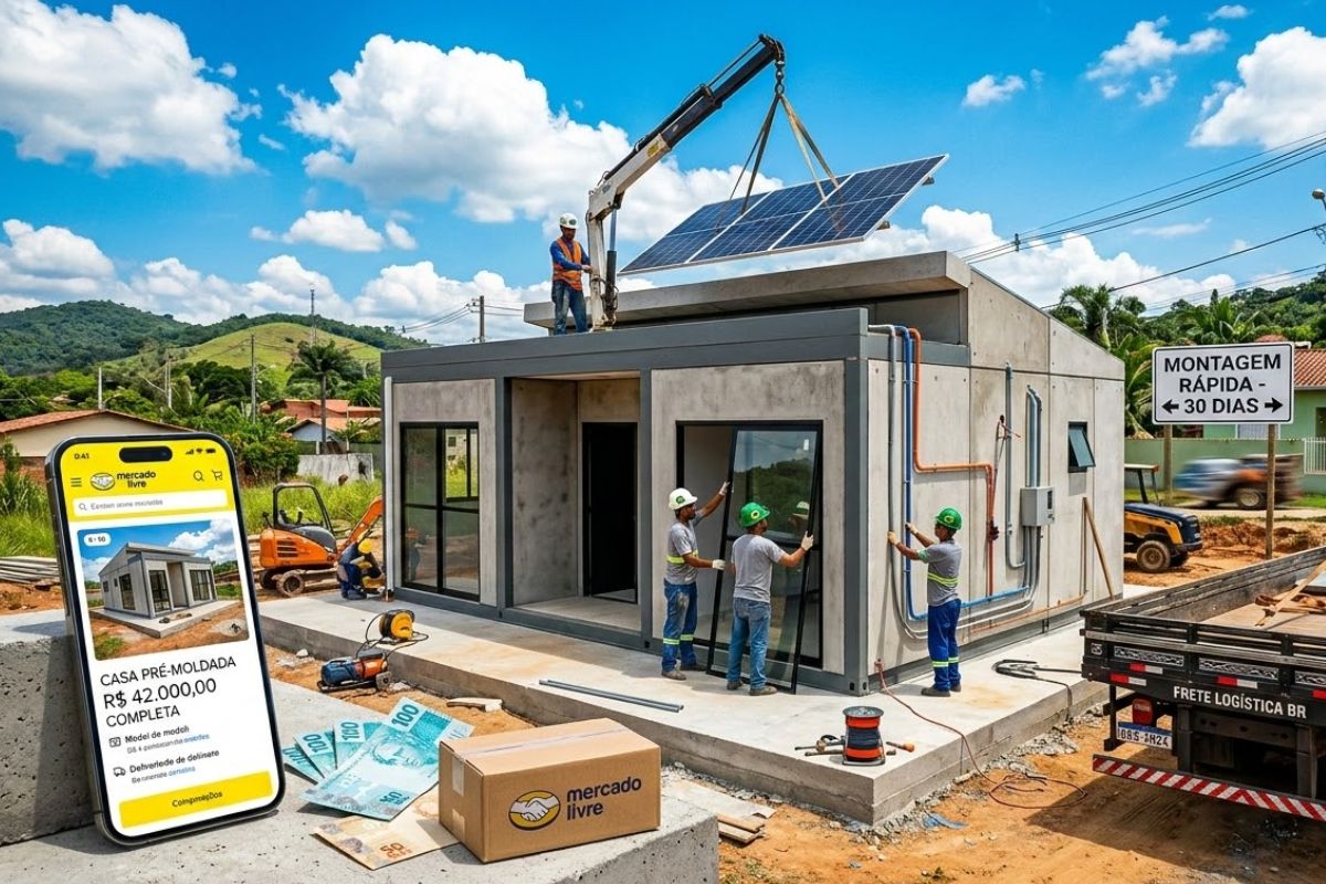 Casa pré-moldada por R$ 42 mil vira febre no Mercado Livre: modelo ...