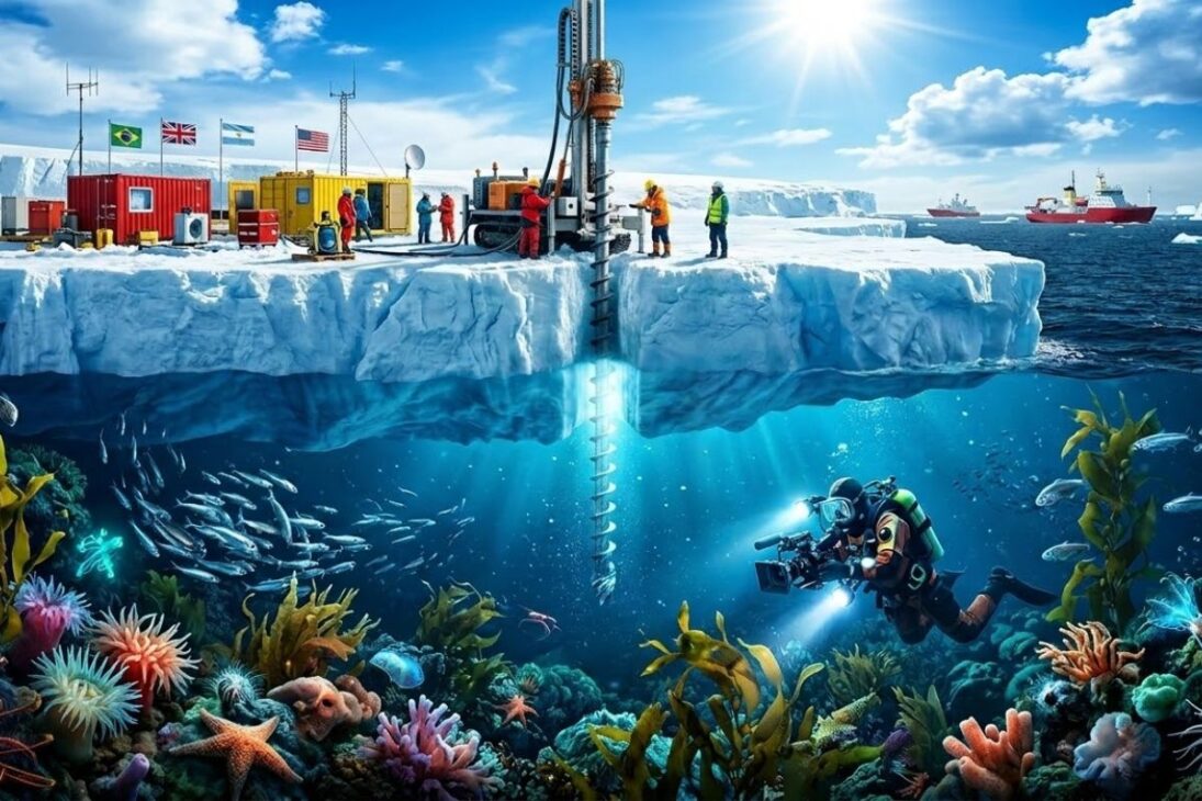 Cientistas revelam ecossistema escondido sob o gelo da Antártida com ...
