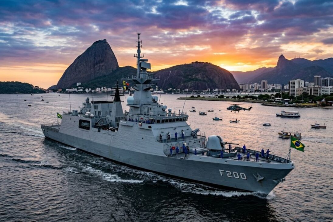 Fragata construída no Brasil percorre 765 km, chega ao Rio e marca nova ...