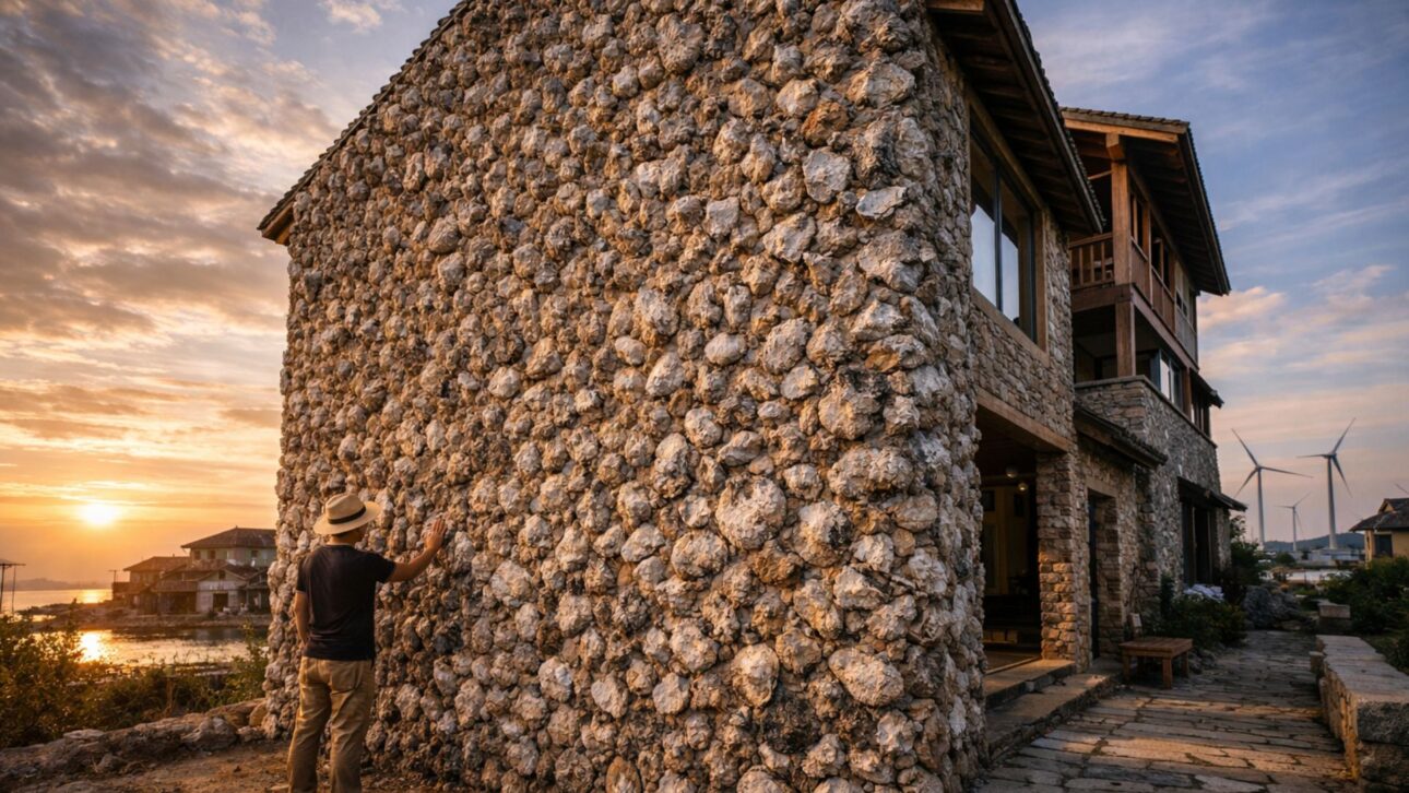 Moradores constroem casa com conchas de ostras misturadas à parede ...
