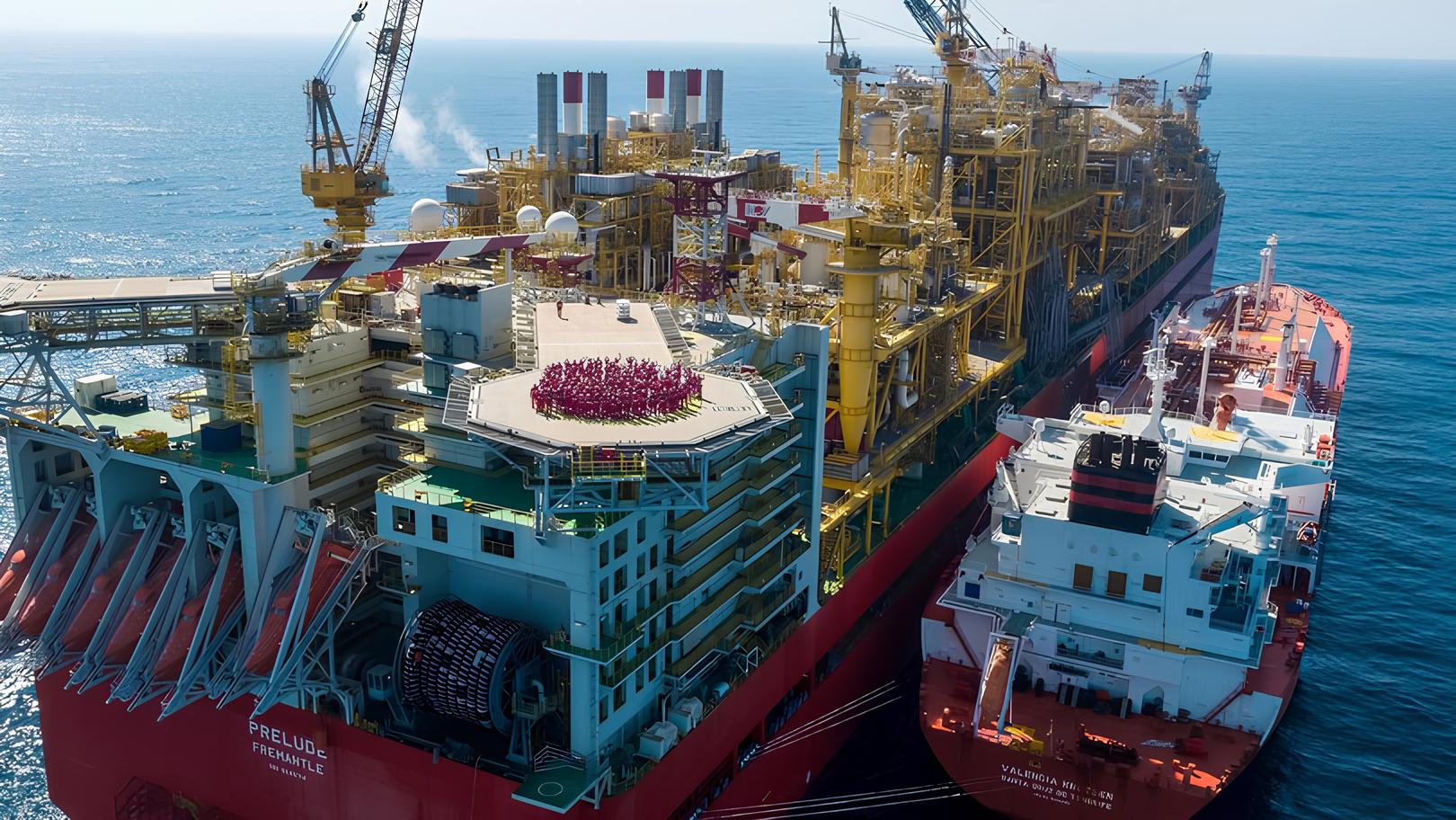 Prelude FLNG da Shell é a maior estrutura flutuante já construída pela ...