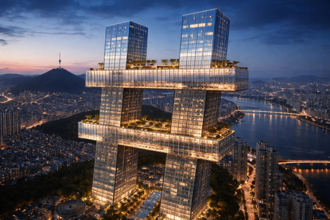 Arquitetos projetaram Cross Tower, um prédio que parece uma hashtag ...