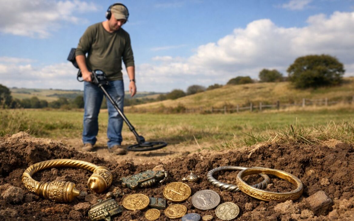 Using a metal detector, a man found a vast Iron Age treasure trove of ...