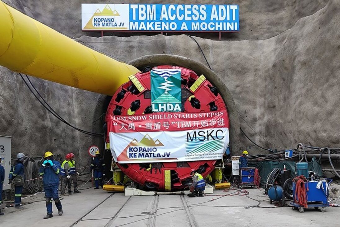 Lesoto aciona tuneladora gigante de 423 metros para acelerar túnel de ...