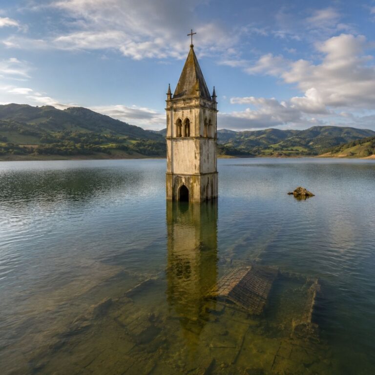 A cidade submersa de Siderópolis no Sul de Santa Catarina guarda torre ...