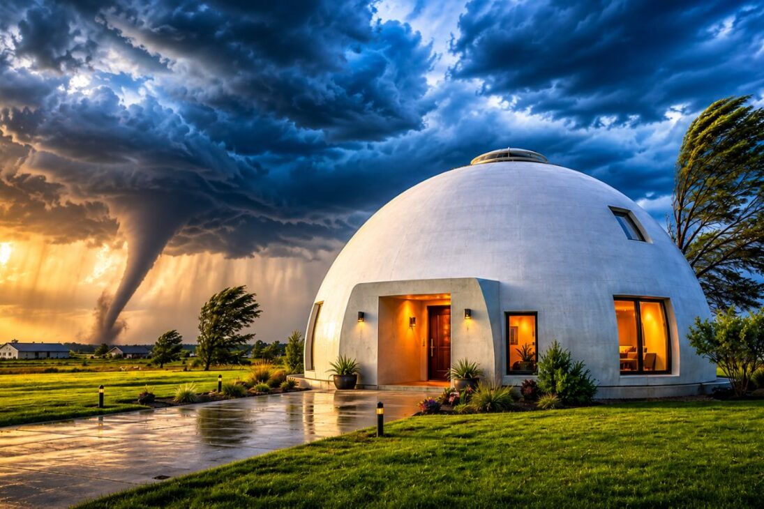 Essa casa em domo monolítico é quase indestrutível, resiste a tornado ...