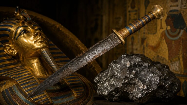 A adaga de ferro encontrada junto à múmia do faraó Tutancâmon foi ...