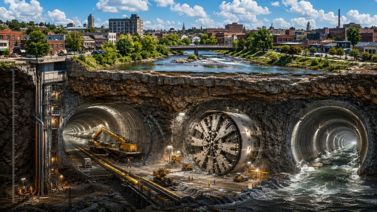 Cidade americana vai rasgar rocha sob um riacho para construir túnel ...