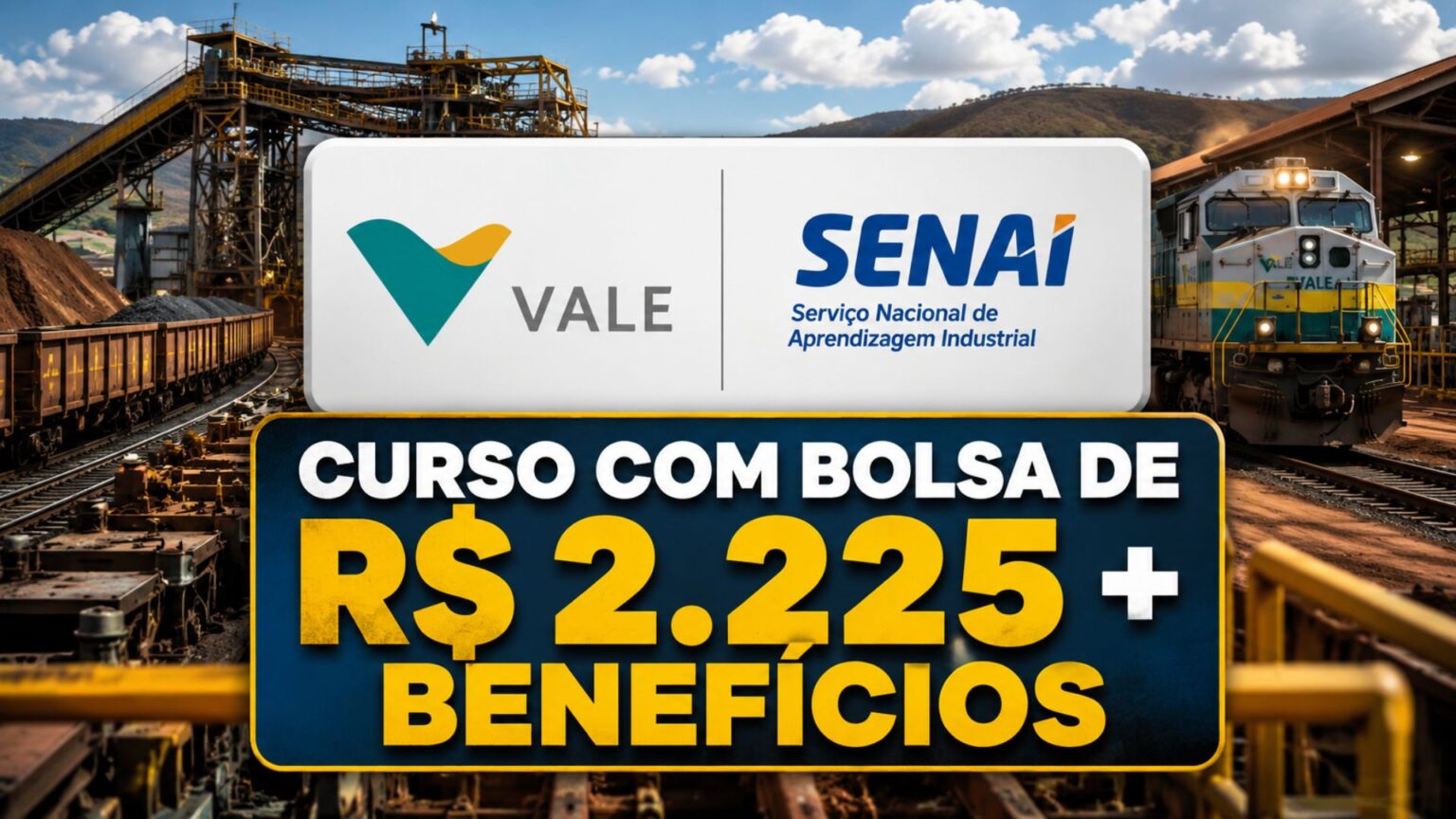 Vale se junta ao Senai e vai pagar R$ 2.225 para você fazer um curso em ...