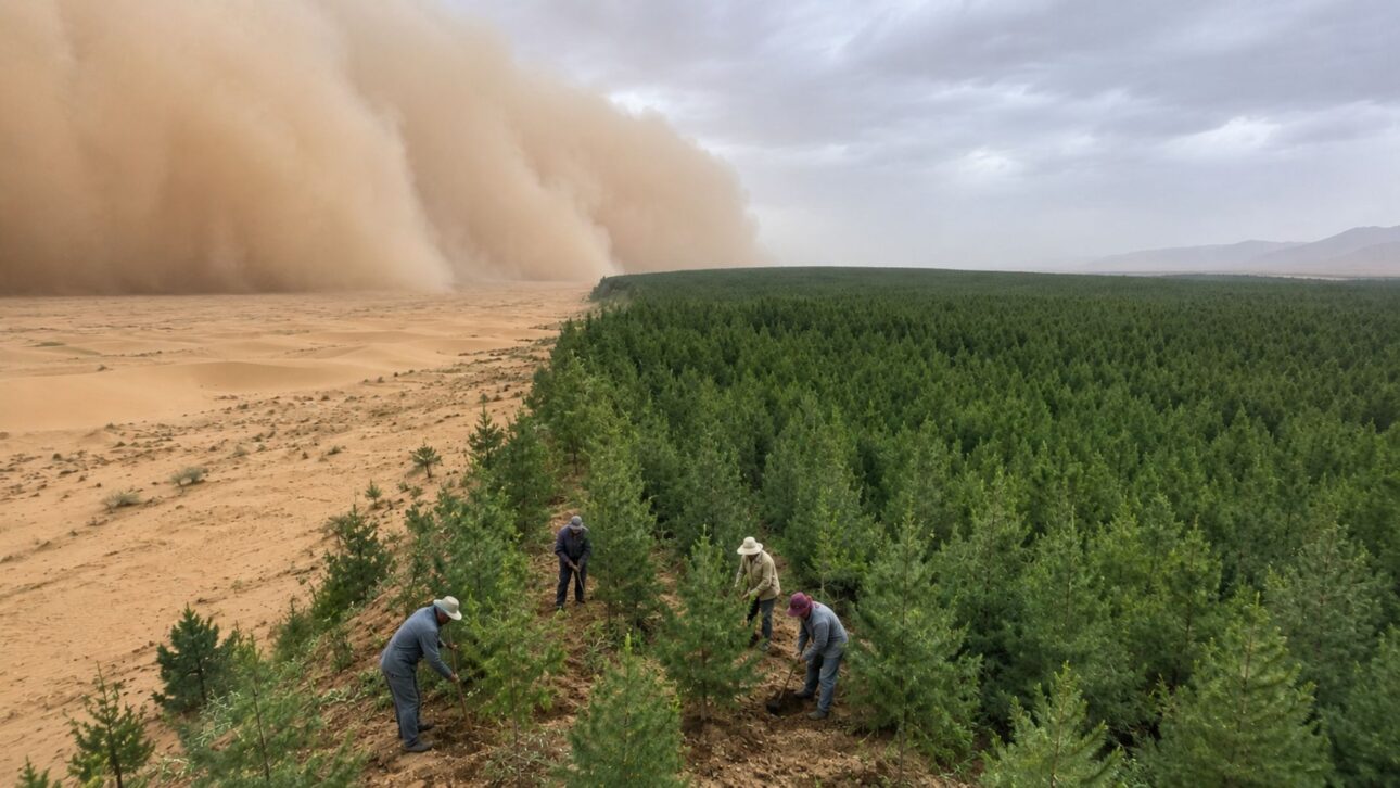 China transforma área devastada pelo deserto na maior floresta ...