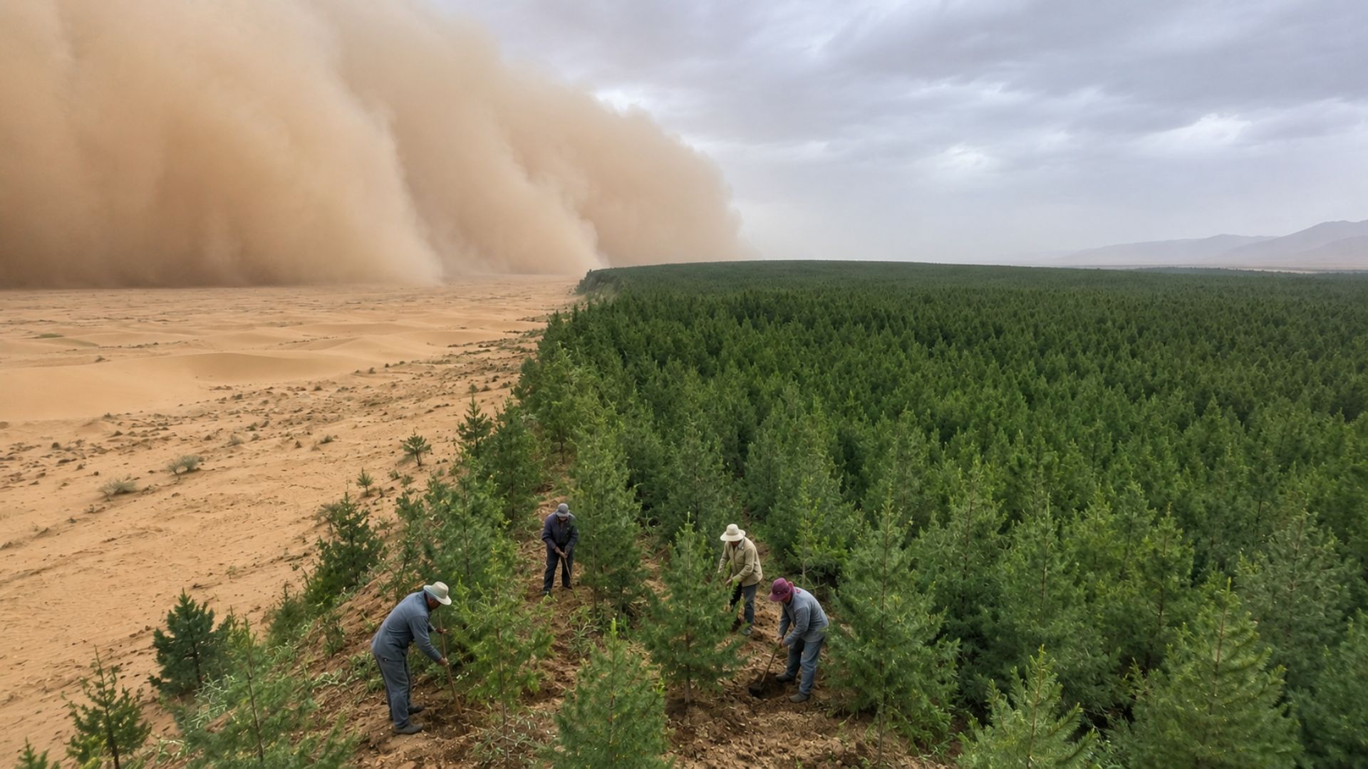 China transforma área devastada pelo deserto na maior floresta ...