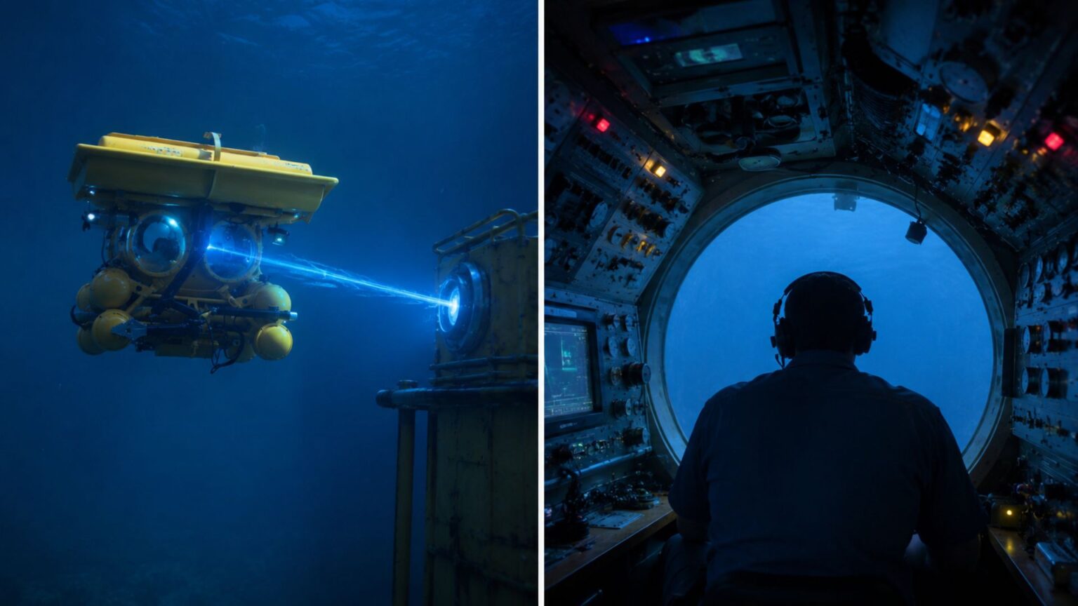 Recarregar submarinos no fundo do mar sem fio com um feixe de laser ...
